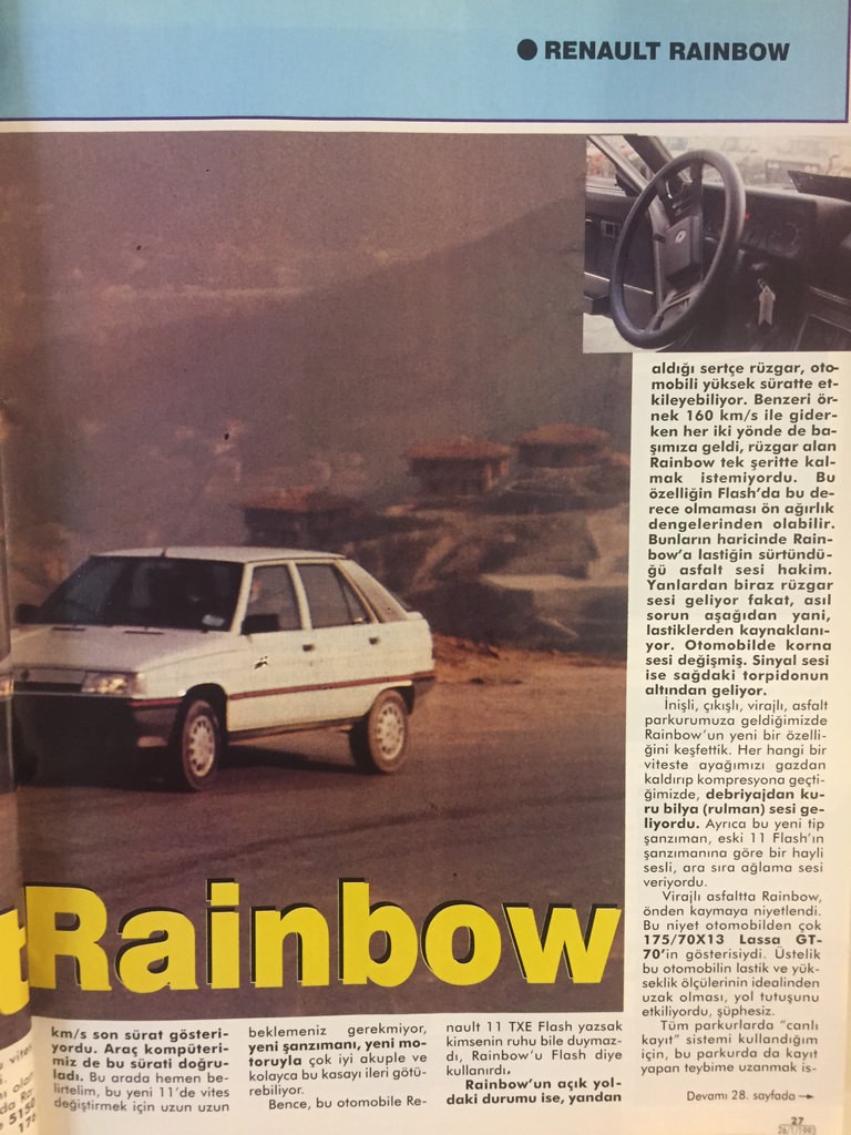 Arşivden çıkanlar: 26 Ocak 1993 Renault Rainbow testi - MULTIMEDYA ...